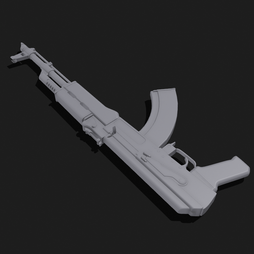 🔫 AK-47 AssaultRifle (PROPGUN) *Without Stock*・ STL File for 3D ...