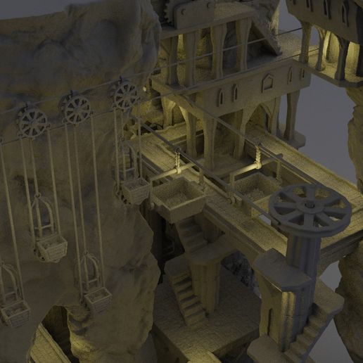 🎲 Modular Dwarf Mine 28 MM Tabletop Terrain・ 3D File for ・Cults