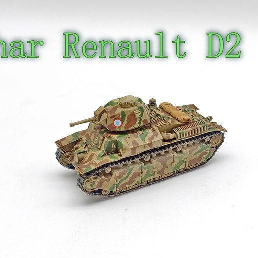 🇫🇷 Renault Char D2 model 1938 with APX-4 turret (France, WW2)・ 3D File ...