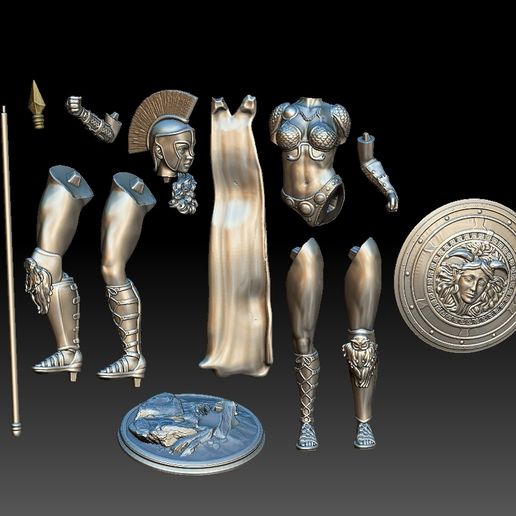 🏛️ Statue of greek goddess Atenea・ STL File for ・Cults