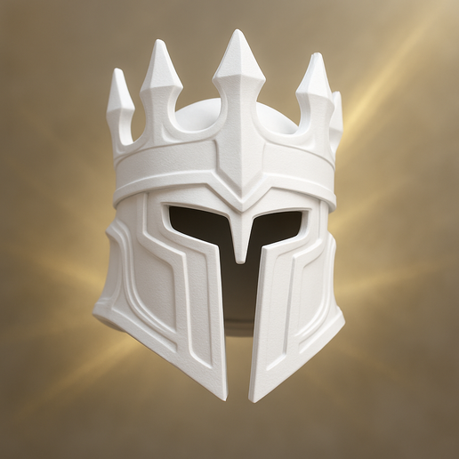 🫅 Crowned King Helmet・ STL File for 3D printing・Cults