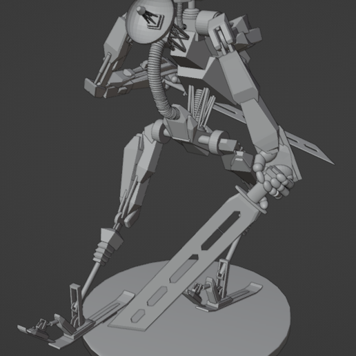 STL file Double Sword Mech 🗡️ ・Model to download and 3D print・Cults