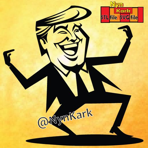 💃 donald Trump dancing face svg, stl file・ STL File for 3D printing and ...