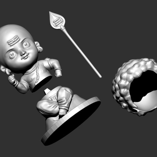 👶 Cute Baby Murugan (Kartikeya) with Vel - Chibi Style 3D Statue・ 3D ...