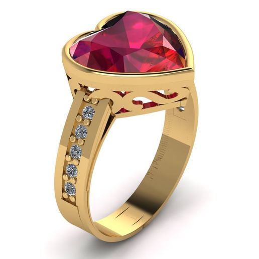 STL file heart ring 3d printbtable model 💜 (OBJ)・3D print object to ...
