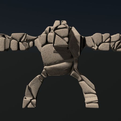 👨 Stone man 25S02・ STL File for ・Cults