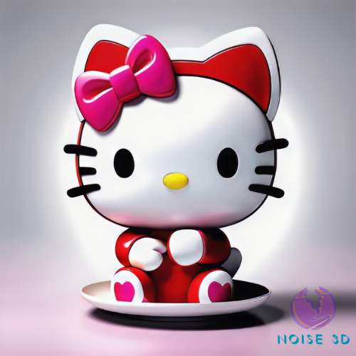 3D file Hello Kitty Cute On a dish 👋 ・3D printing template to download ...