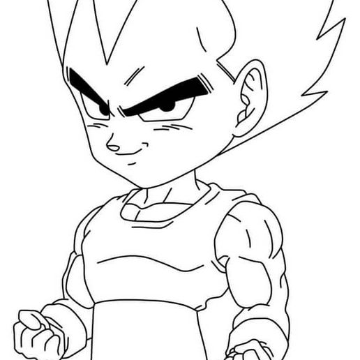 kid vegeta coloring pages