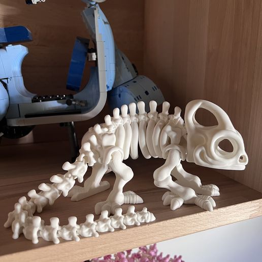 💀 SKELETON CHAMELEON・3D Print with the Bambu X1C 3D printer・Cults