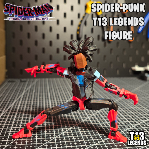 🦸‍♂️ Spider-Punk / Hobbie Brown Inspired T13 Legends Dummy 13 Figure ...
