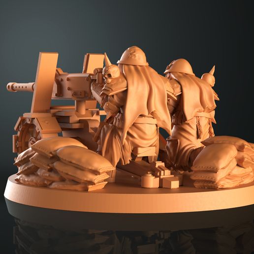 🛰 Traitor HMG with crew・ STL File for 3D printing・Cults