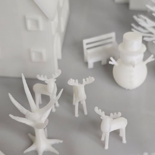 🎄 3D Printable Christmas Village Set・ STL File for 3D printing・Cults