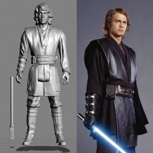 ⭐ VINTAGE STAR WARS KENNER-STYLE ANAKIN SKYWALKER ACTION FIGURE・ STL ...