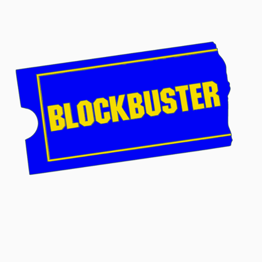 Archivo STL BLOCKBUSTER Logotipo de MANIACMANCAVE3D 📼 ・Objeto para ...