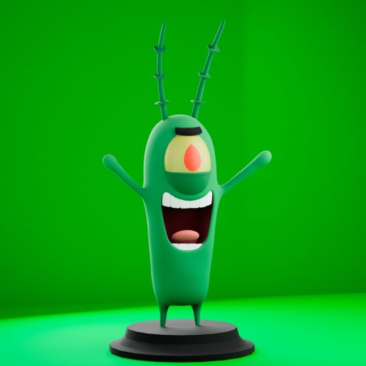👾 PLANKTON SPONGEBOB・Arquivo 3D para Impressão 3D・Cults