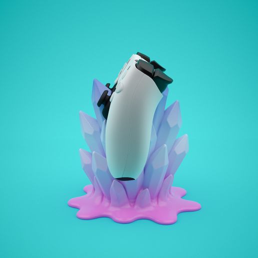 🫠 Melting Crystal PS5 Controller Stand (No Need for Supports)・ STL File ...