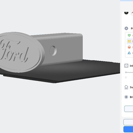 🚙 Ford hitch cover・ STL File for 3D printing・Cults
