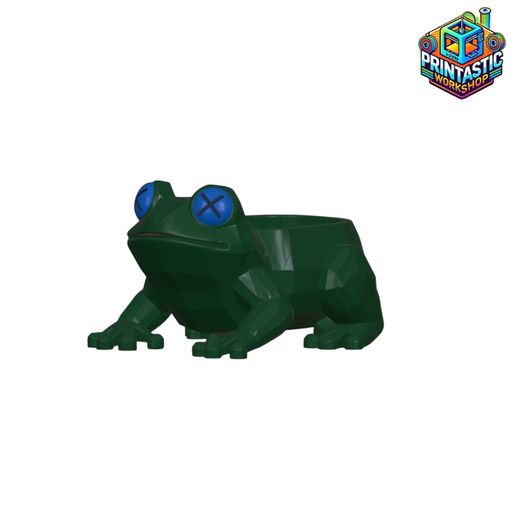 🐸 Froggo Stash – Geometric Frog Storage Box・ STL File for 3D printing・Cults