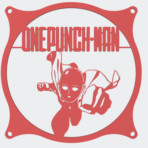 👊 One Punch Man Saitama 120mm Fan cover・Free STL File for 3D printing・Cults