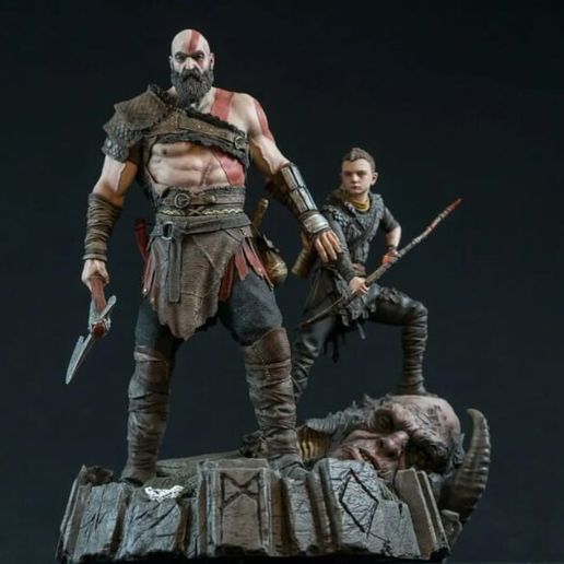 OBJ file Kratos and Atreus 🦸 ・3D print object to download・Cults