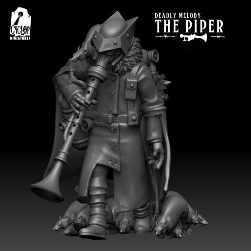 🐀 The Piper・ STL File for 3D printing・Cults