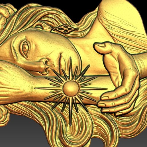 👧 Girl picture CNC Relief Model・ STL File for 3D printing・Cults