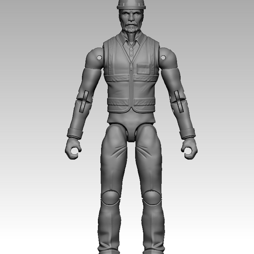 🚧 Construction Foreman – 13cm Action Figure・ OBJ File for 3D printing・Cults