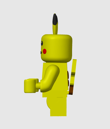 🐉 PIKACHU LEGO-STYLE - IN PARTS・ STL File for 3D printing・Cults