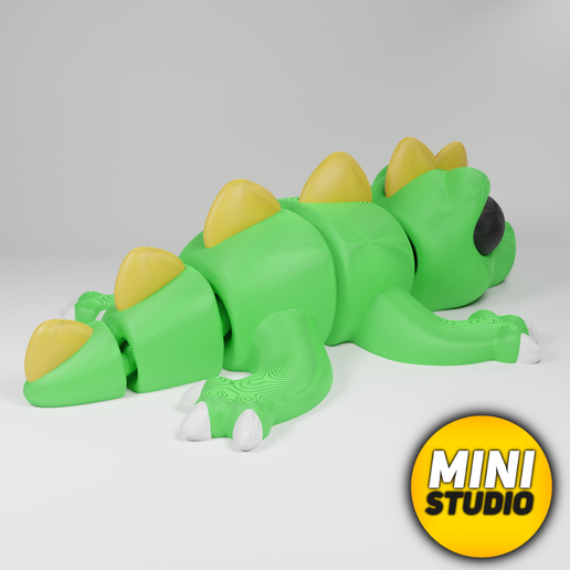 🦖 FLEXI CUTE DINOSAUR KEYCHAIN・Free STL File for 3D printing・Cults