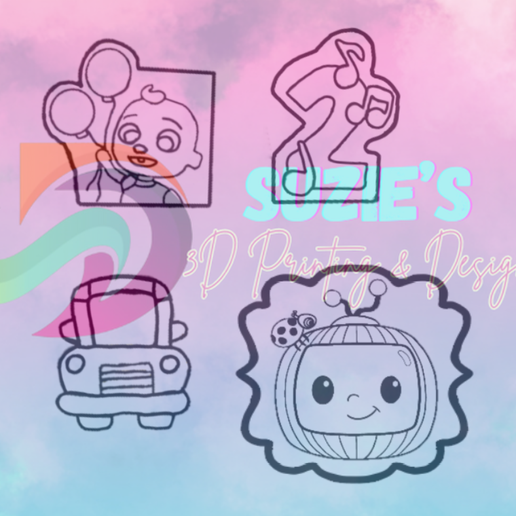 Fichier STL Cocomelon Cookie cutters 🍪 ・Modèle pour imprimante 3D à ...