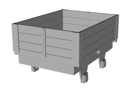 🚂 Ravenglass and Eskdale Railway(3ft gauge) Ore wagon 1/55 scale・ 3D ...