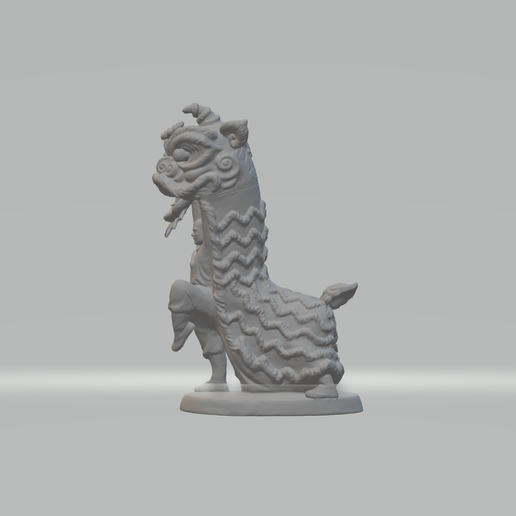 🦁 Lion Dance 3D Model 3D print model・ STL File for ・Cults