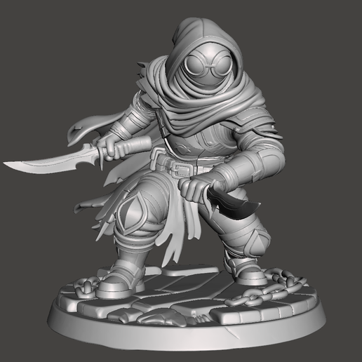 🗡️ Echo Shade Stalker – Dual Dagger Rogue Miniature STL for 3D Printing ...