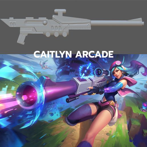 Файл STL LEAGUE OF LEGENDS - CAITLYN ARCADE реквизит 🕹️ ・Модель 3D ...
