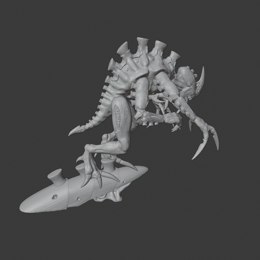 3D file Brood Boss - Alien Space Bugs - 28mm miniature 👽 ・Model to ...