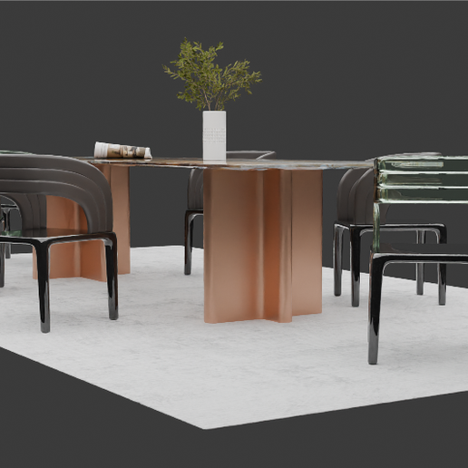 STL file Dining Table 🪵 (OBJ)・Design to download and 3D print・Cults