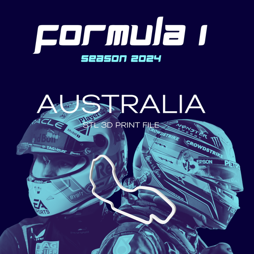 🇦🇺 F1 Australia track STL file 3d printing season 2024, digital file ...