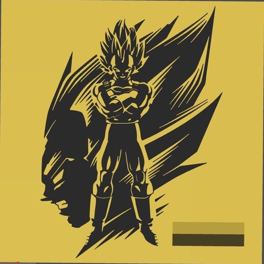 STL file 2D VEGETA Painting 🖼️ ・Model to download and 3D print・Cults