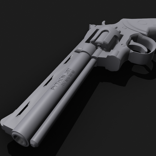 🔫 Colt Python 357 Revolver(PropGun) 1/1 size・ STL File for 3D printing ...