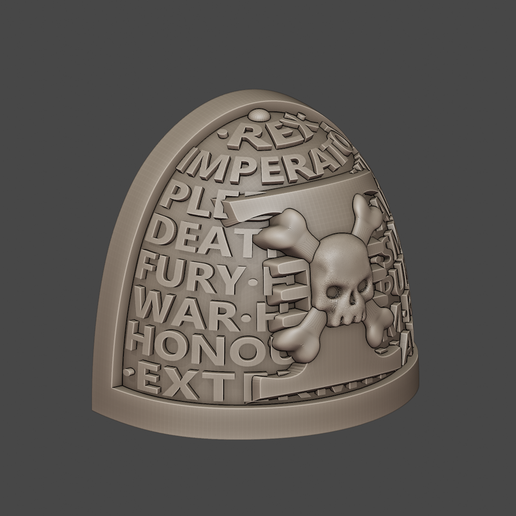 🛰 Grimdark Space Inquisition Alien Hunter Shoulder Pad・Free STL File ...