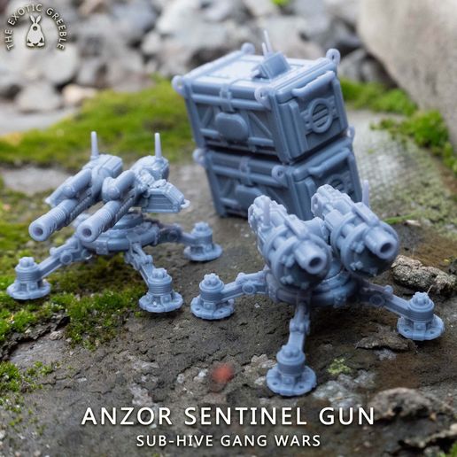 3D file Anzor Sentinel Gun 🔫 ・3D printing design to download・Cults