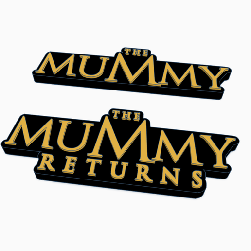 👻 THE MUMMY + THE MUMMY RETURNS Logo Display by MANIACMANCAVE3D・ STL ...