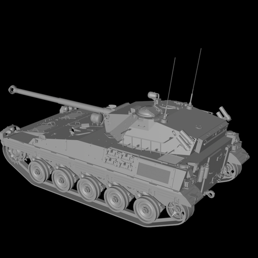 🪖 French MARS-15 light tank 3D model material・ OBJ File for 3D printing ...