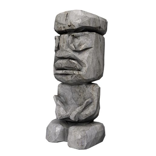 🗿 Tiki Sculpture Low Poly No.1・ STL File for 3D printing・Cults