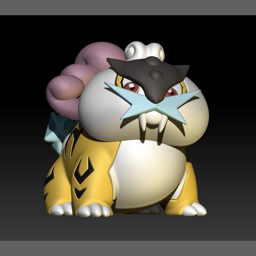 STL file Pokemon Raikou Chibi 🐉 ・3D printer model to download・Cults