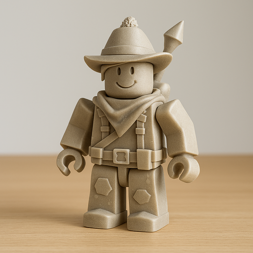 🦸 Roblox-Style Blocky Adventurer Figurine・ STL File for 3D printing・Cults