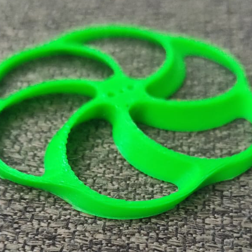 3D printed drone fan toroidal 4 wing Ø63 v2 DJI cinec・made with Da ...