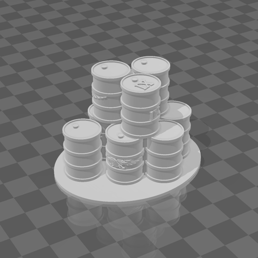 🎲 A Stack or Barrels・Free STL File for ・Cults