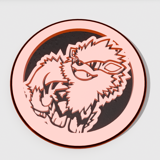 STL file Arcanine Pokemon TCG coin 🐉 ・3D printing model to download・Cults