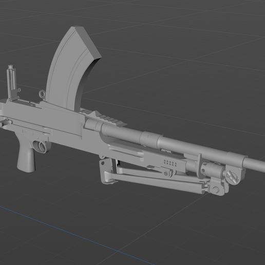 🔫 British "Bren" MK2 machine gun digital model material・ OBJ File for ...